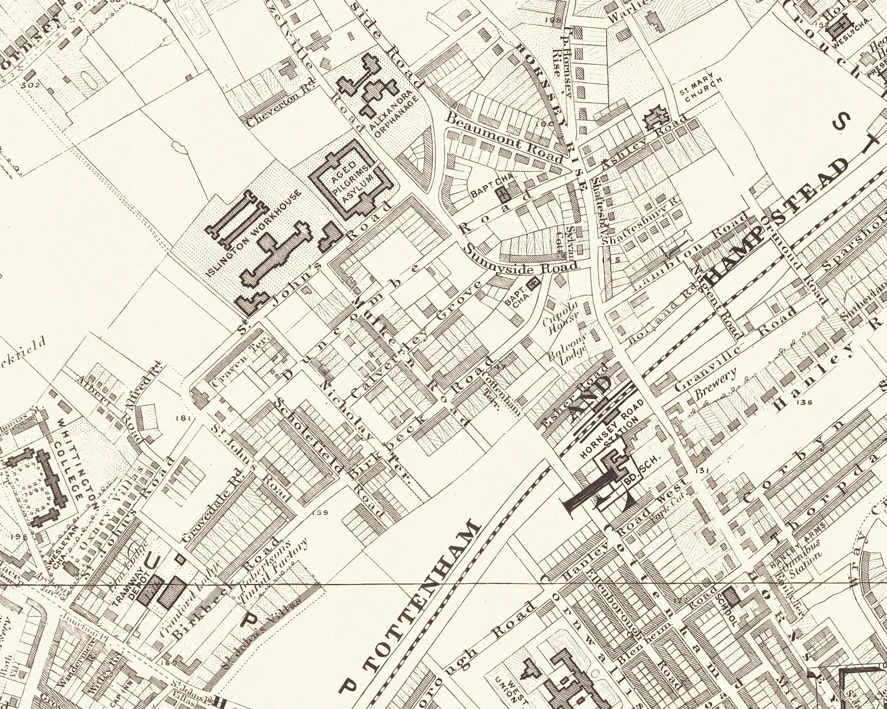 Old LONDON Map 1877 Highgate Holloway and Parliament Hill - Etsy UK
