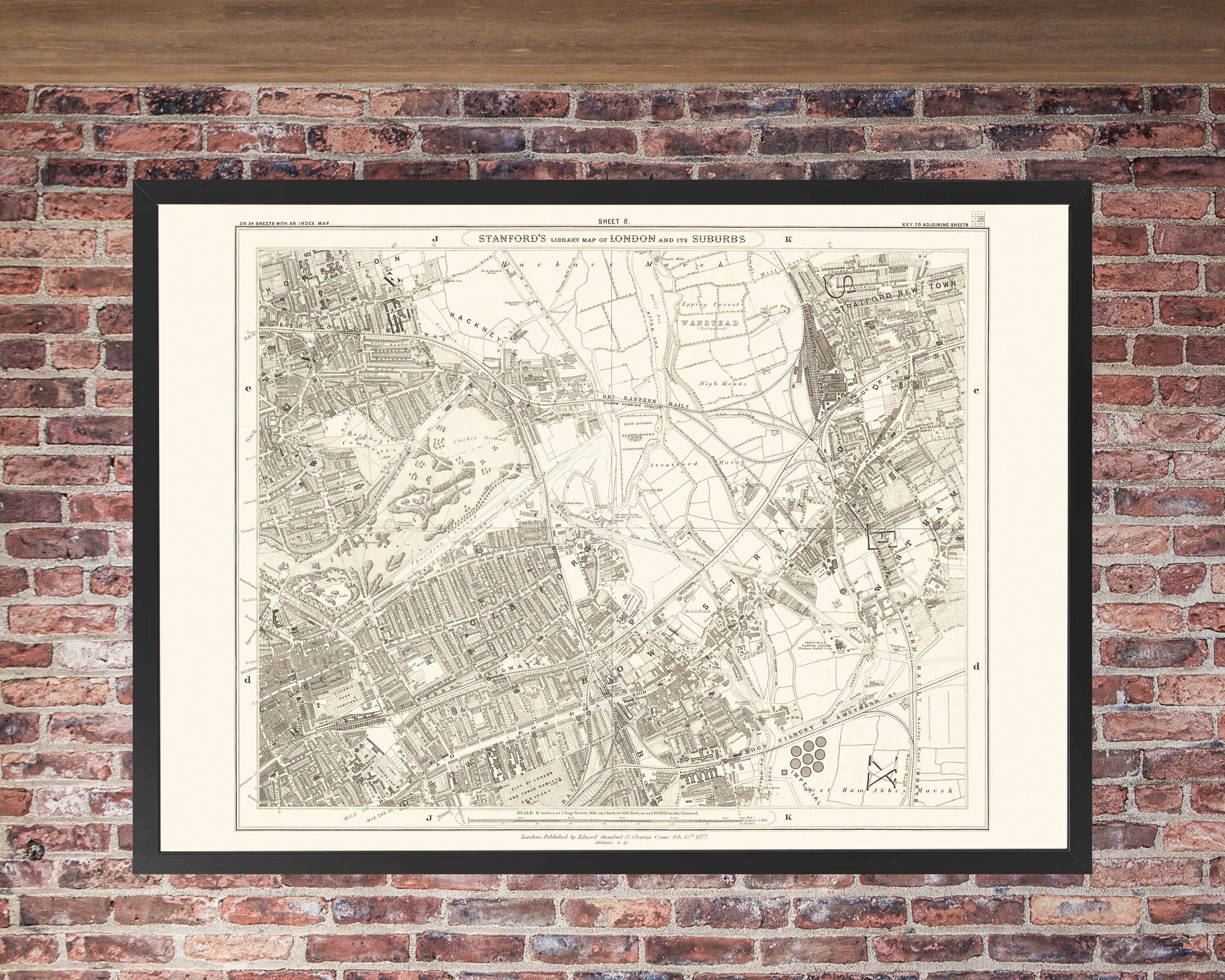Old LONDON Map 1877 Stratford Victoria Park Hackney Wick and | Etsy UK
