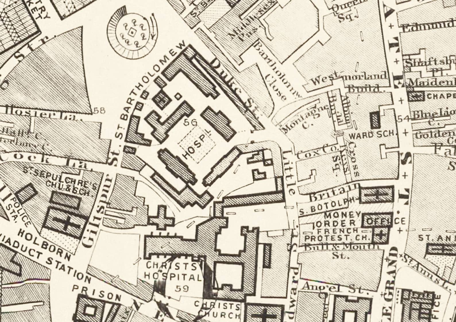Old LONDON Map 1877 Whitechapel Spitalfields and Southwark | Etsy