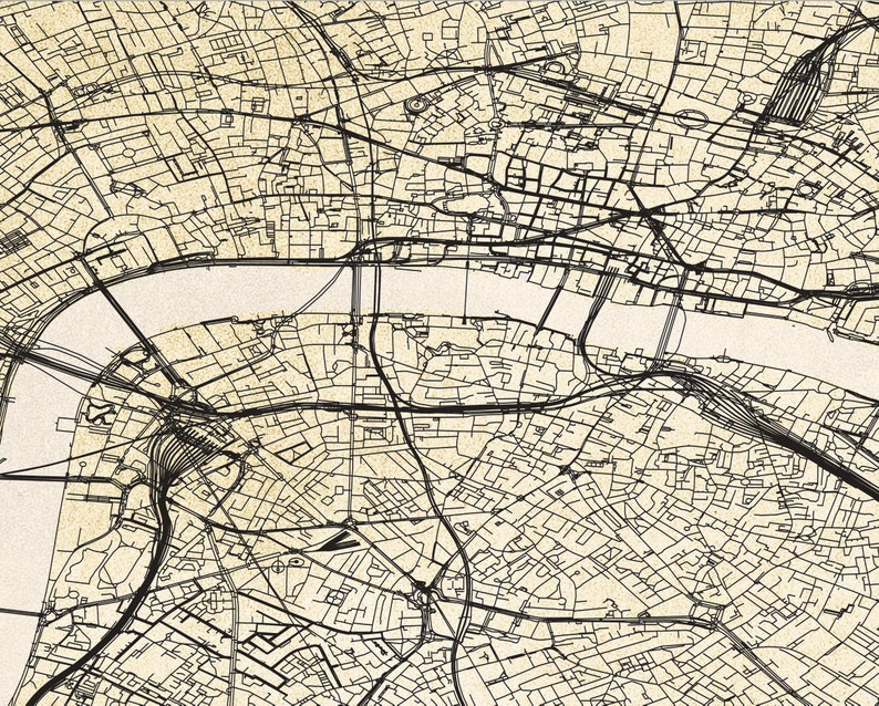 LONDON Vintage Map Style Print - Special Memories, Perfect Gift ...