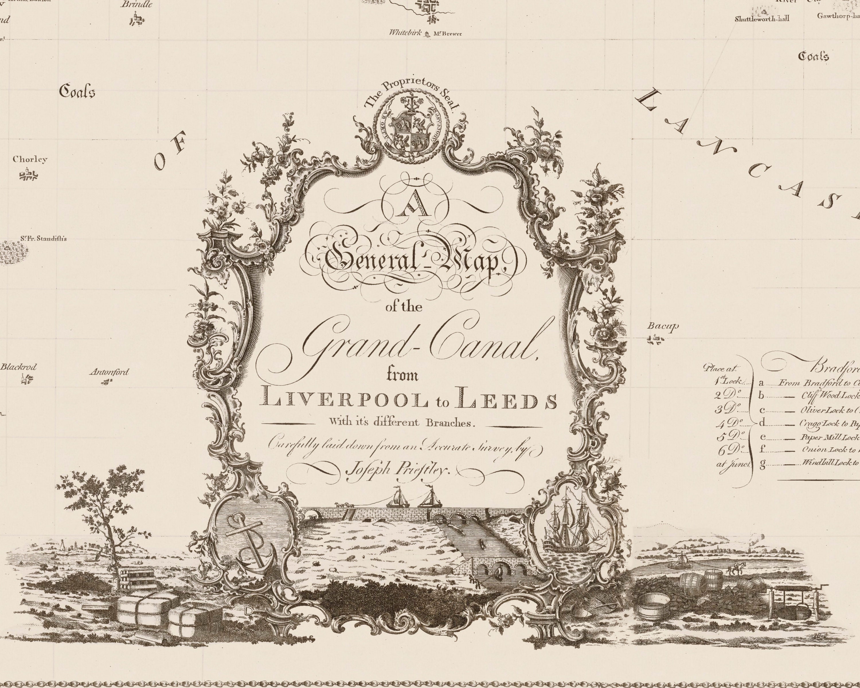 Rare CANAL Map LEEDS and Liverpool Canal C. 1775 Surveyed by - Etsy UK
