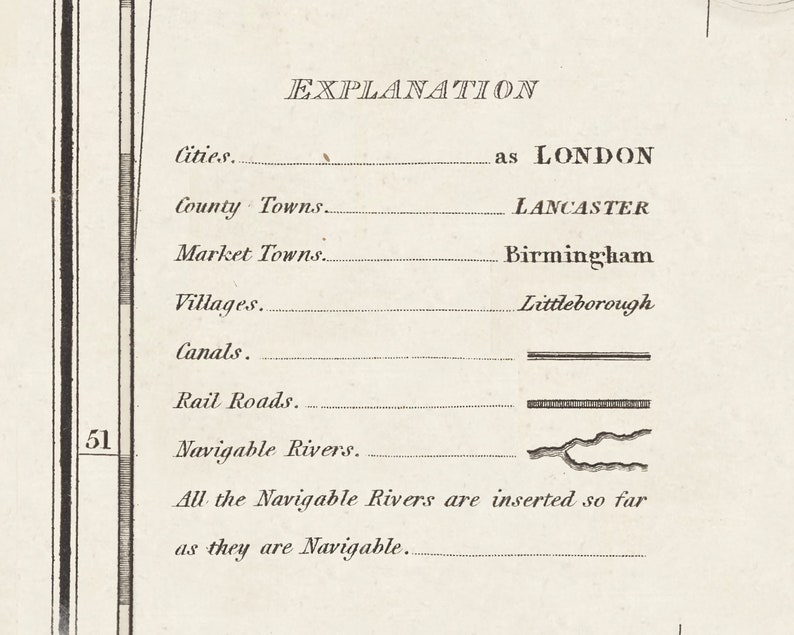 Map of CANALS and Navigable Rivers William Swire 1888 Rare ...