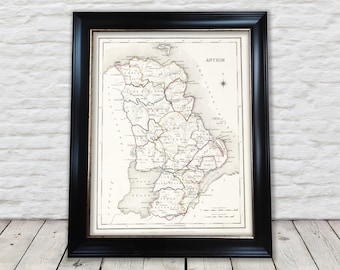 Map of CANALS and Navigable Rivers William Swire 1888 Rare Exceptional ...