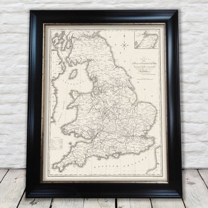 Map of CANALS and Navigable Rivers William Swire 1888 Rare ...