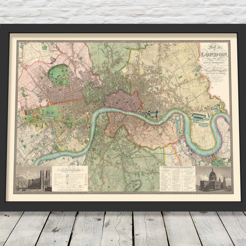 Map of London Areas - Etsy UK