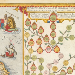 Old Map of ENGLAND & IRELAND 1605 by Abraham Ortelius and Virents ...