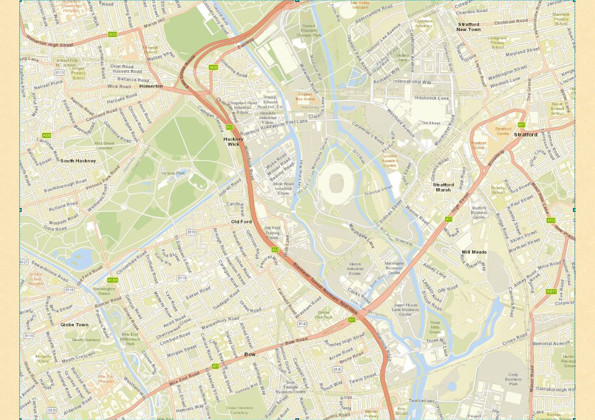 Old LONDON Map 1877 Stratford Victoria Park Hackney Wick - Etsy UK