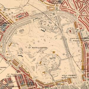 LONDON Poverty Map Marylebone Hampstead St Johns 1898 Charles BOOTH ...