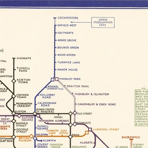 LONDON UNDERGROUND Map Harry Beck 1933 First Edition - London Tube Map ...