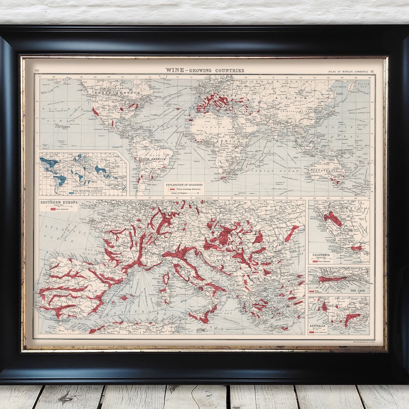 California Map World - Etsy UK