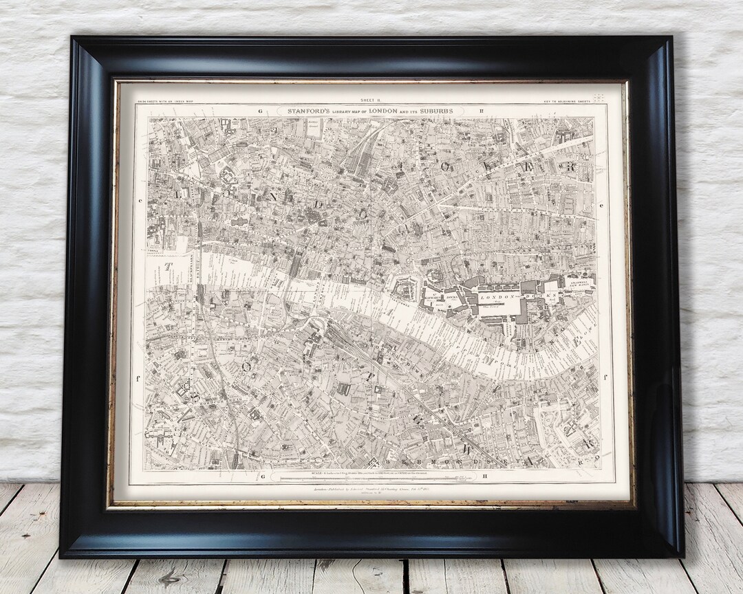 Old LONDON Map 1877 Whitechapel, Spitalfields and Southwark Sheet 11 ...