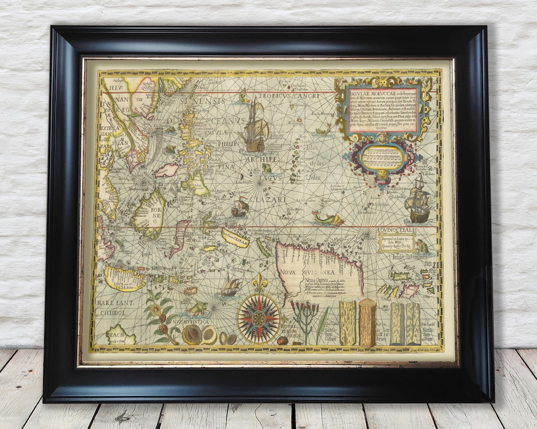 Fascinating Old SPICE Map of South East Asia by John Wolfe 1598 ...