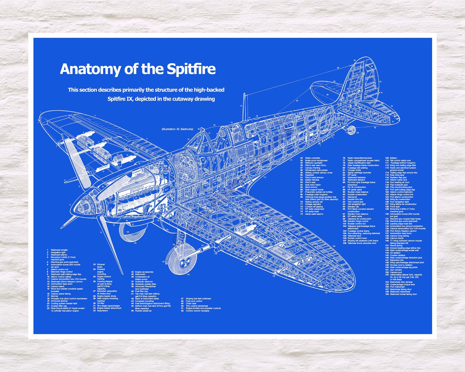 SUPERMARINE SPITFIRE Cutaway Metal Sign Exceptional Quality 30x40cm ...