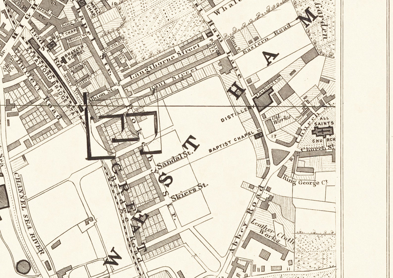 Old LONDON Map 1877 Stratford Victoria Park Hackney Wick - Etsy UK