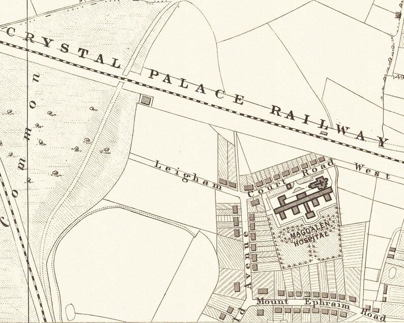 Old LONDON Map 1877 Clapham Common, Brixton and Balham Sheet 18 ...