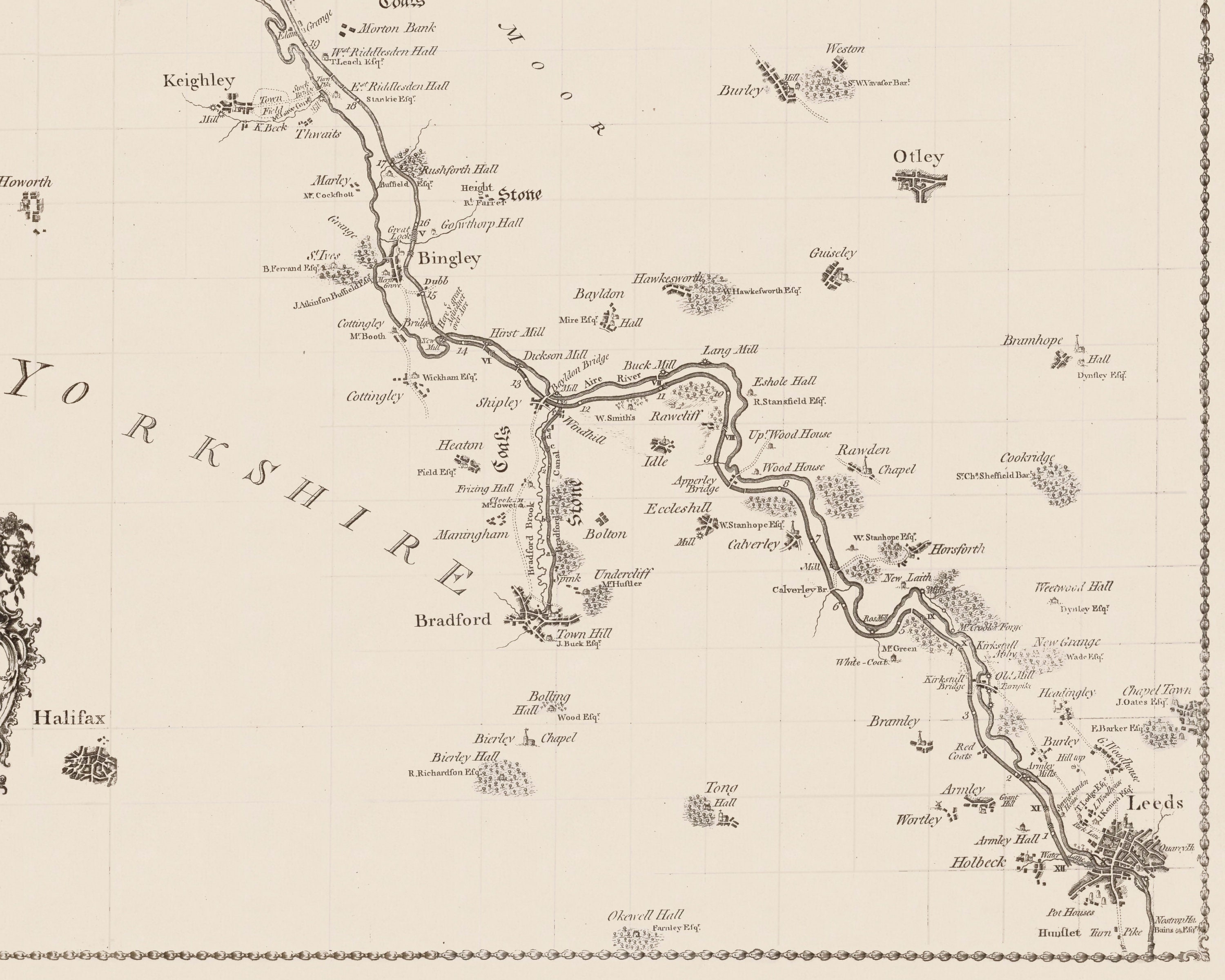 Rare CANAL Map LEEDS and Liverpool Canal C. 1775 Surveyed by - Etsy UK