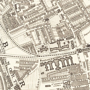 Old LONDON Map 1877 Stratford, Victoria Park, Hackney Wick Sheet 8 ...
