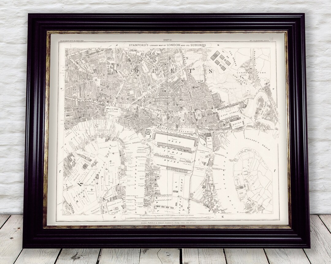 Old LONDON Map 1877 Poplar Limehouse and Canning Town Sheet - Etsy