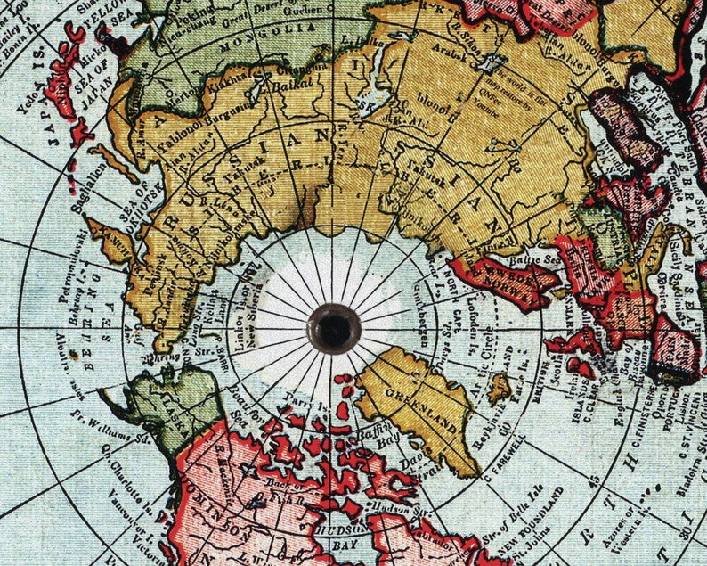 Gleason's FLAT EARTH Map of the World 1892 - Etsy UK