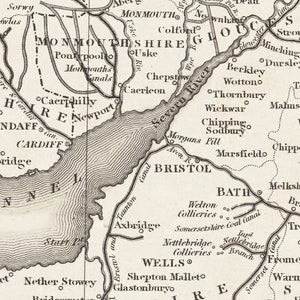 Map of CANALS and Navigable Rivers William Swire 1888 Rare ...