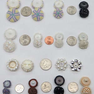 Beaded Buttons | Rhinestone Buttons | Bridal Buttons | Embellishment ...
