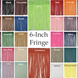 6" Wide Fringe Trims by the Yard - Etsy