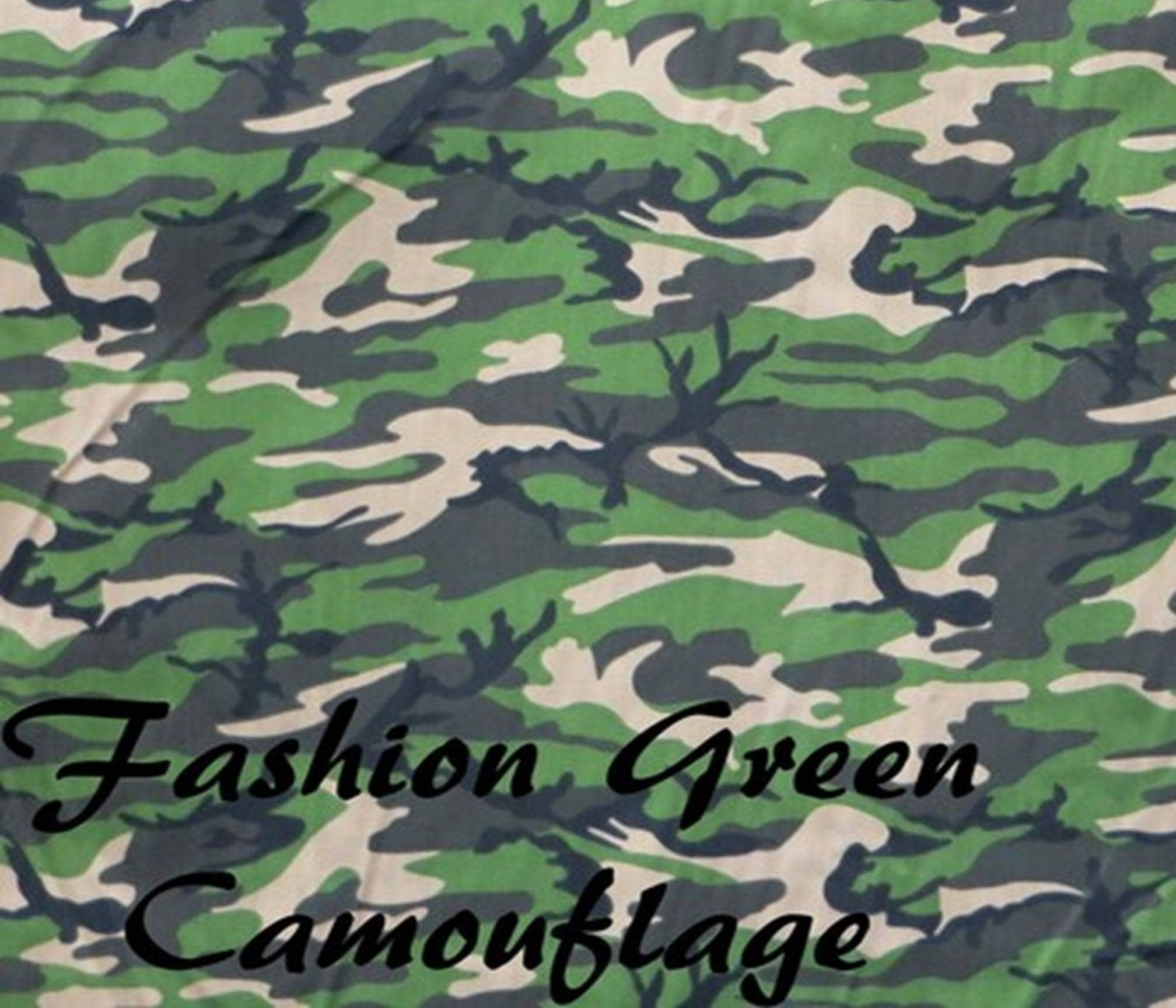 Green Camouflage Print Fabric by the Yard - Etsy