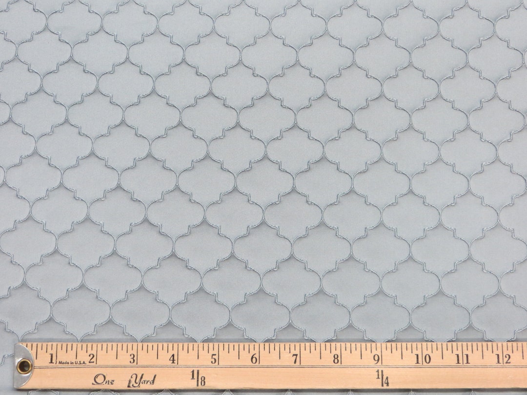 Beautiful Embroidered Grey Pintuck Design Fabric by the Yard - Etsy
