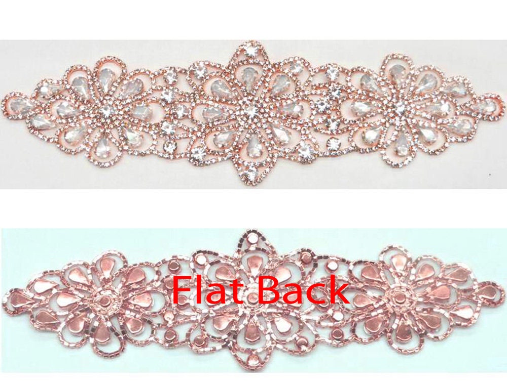 Clear Stones in Gold Setting Flat Back | Etsy