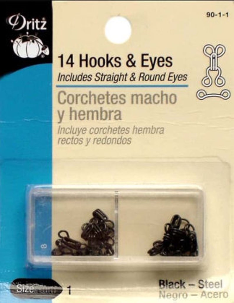 Black Hook and Eye Closures | Etsy