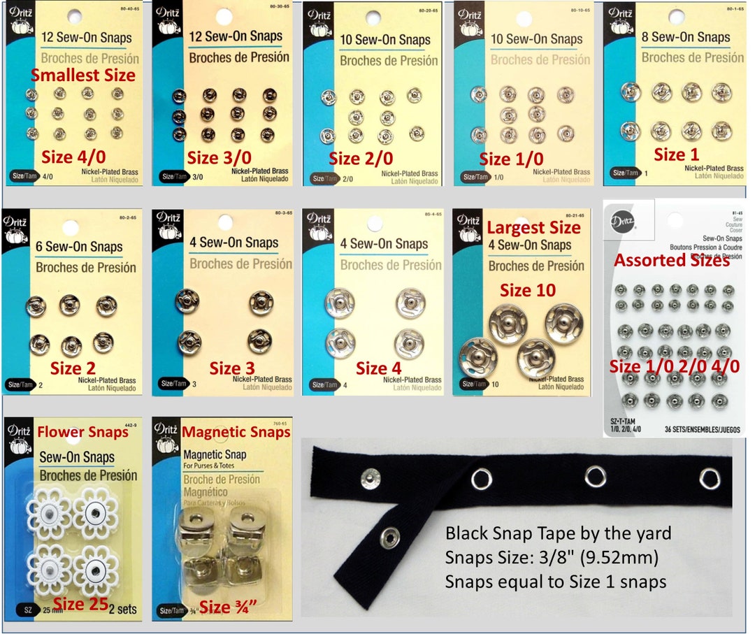 Dritz Sew-on Nickel Snaps - Etsy