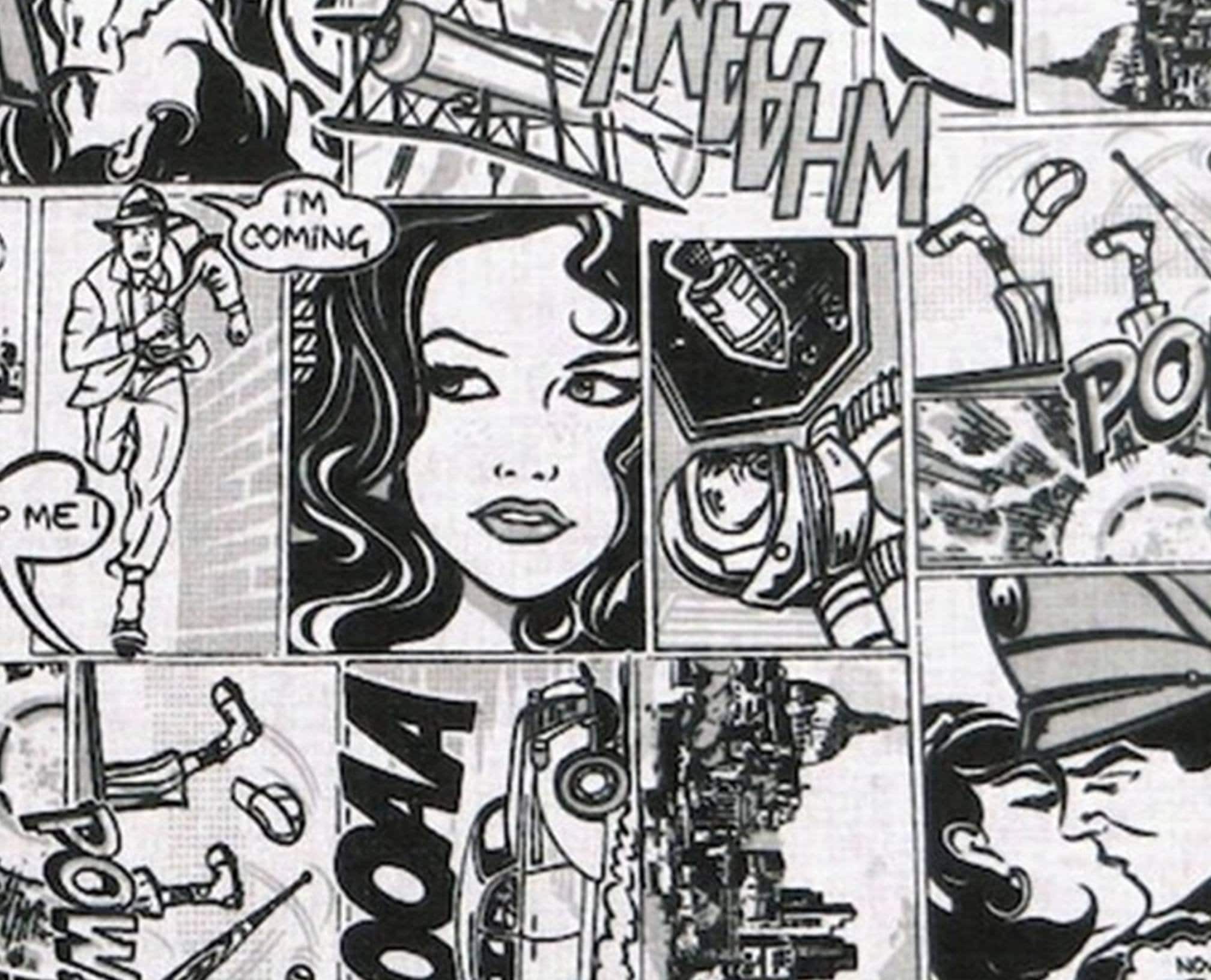 Comic Print Fabric Cotton by the Yard - Etsy