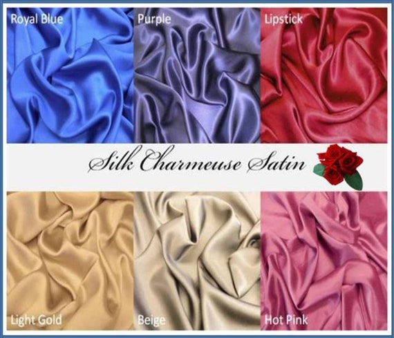 Silk Satin by the Yard | Etsy