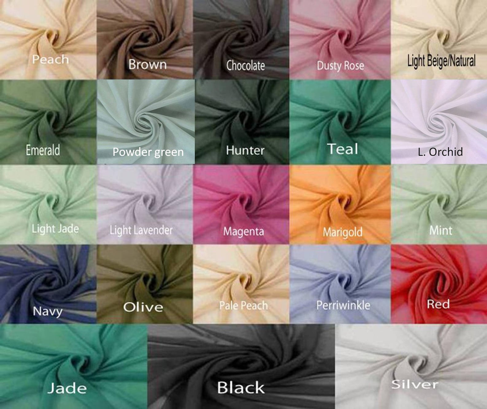 Chiffon Fabric by the Yard - Etsy