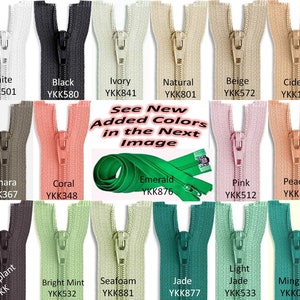 Lightweight Separating Zippers for Formal Wear & Sweaters New Colors ...