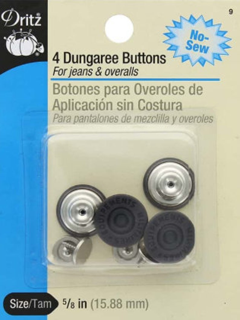No Sew Jean and Dungaree Buttons by Dritz - Etsy