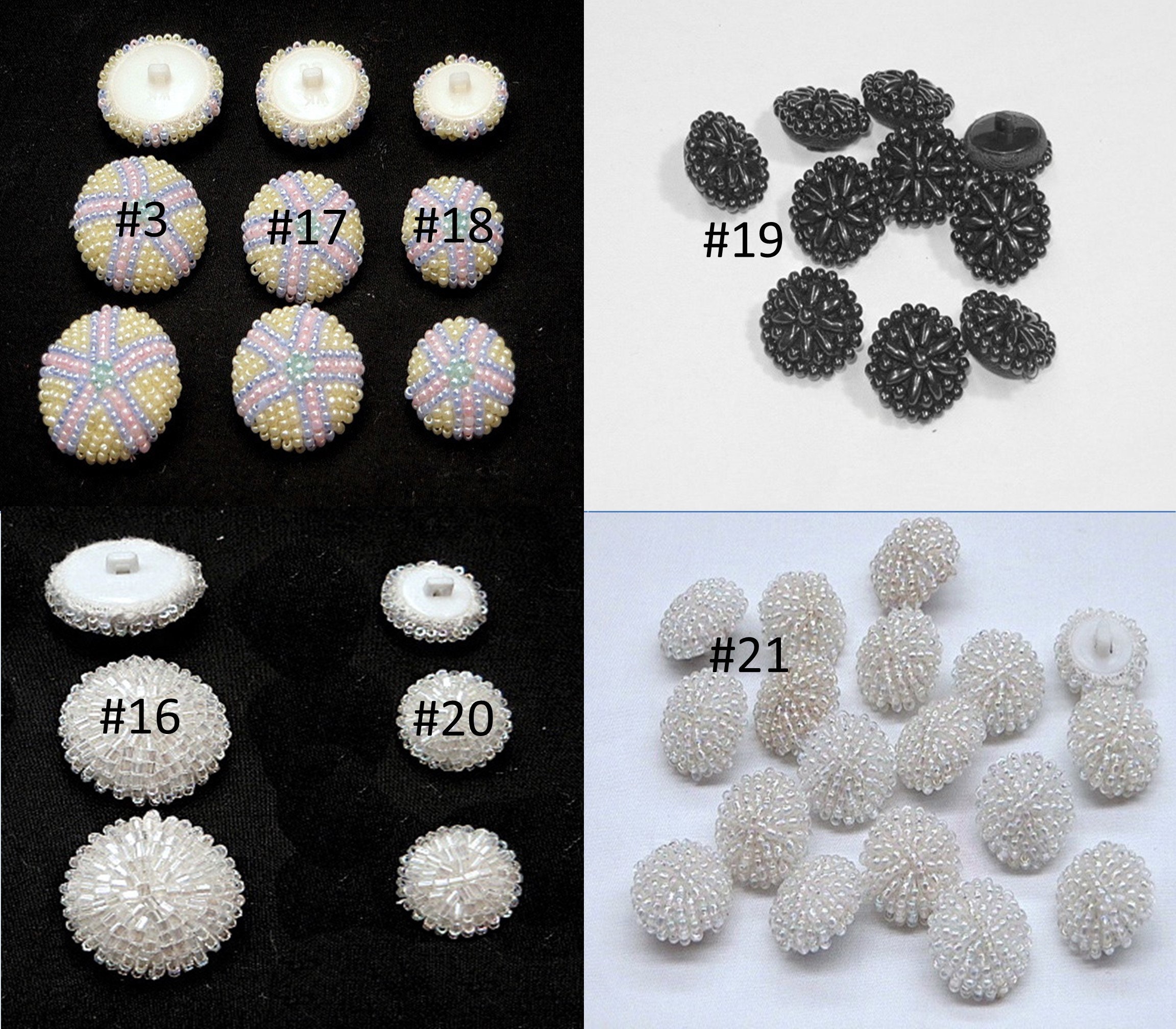 Beaded Buttons | Rhinestone Buttons | Bridal Buttons | Embellishment ...
