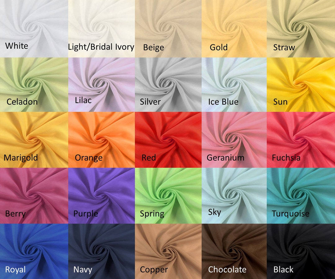 Hi Multi Chiffon by the Yard - 60" Wide - Etsy