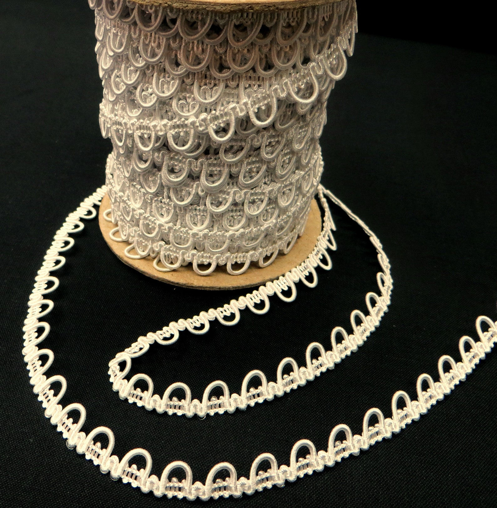 1/2-inch Elastic Button Loop Tape White | Ivory | Black - Etsy