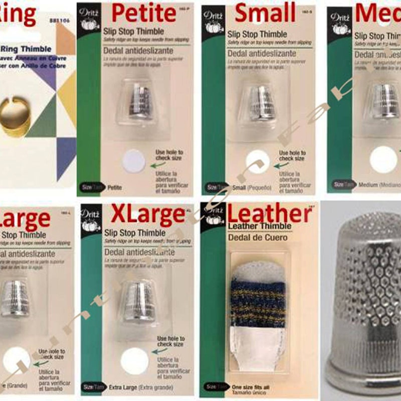Sewing Thimble Sizes - Etsy