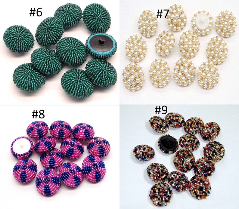 Beaded Buttons | Sequin Buttons | Bridal Buttons | Embellishment ...