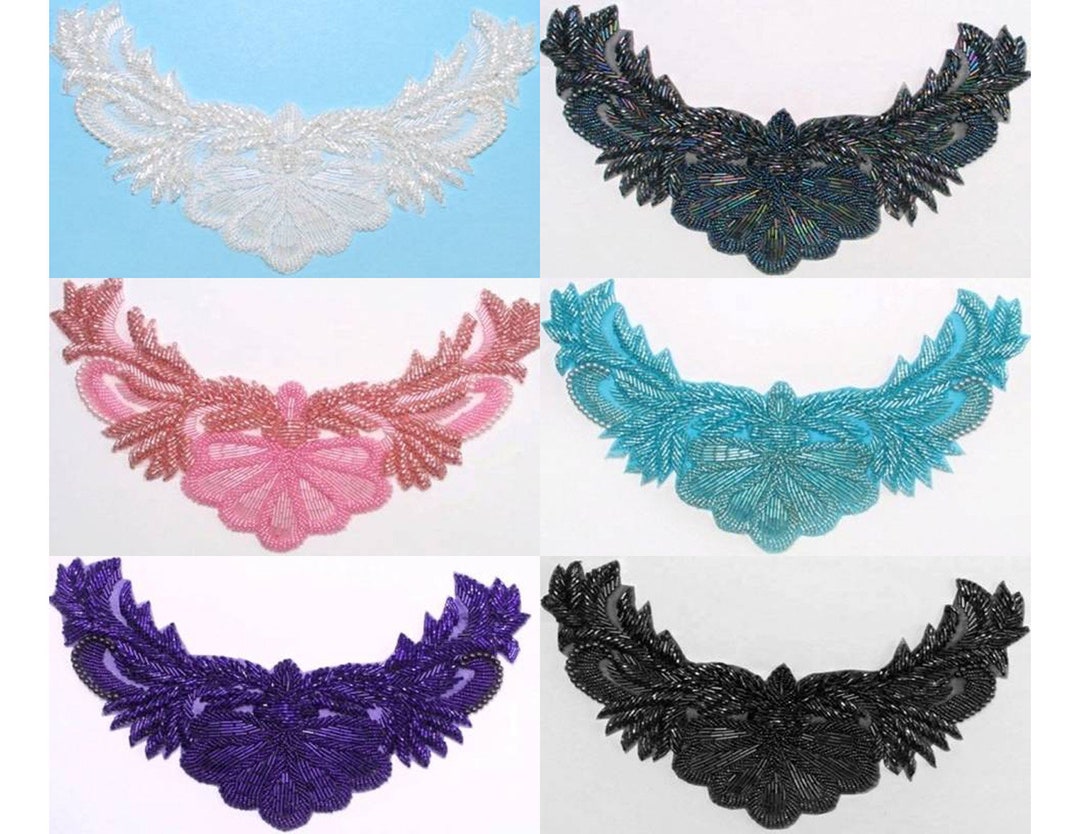 Beaded Collar Applique - Etsy