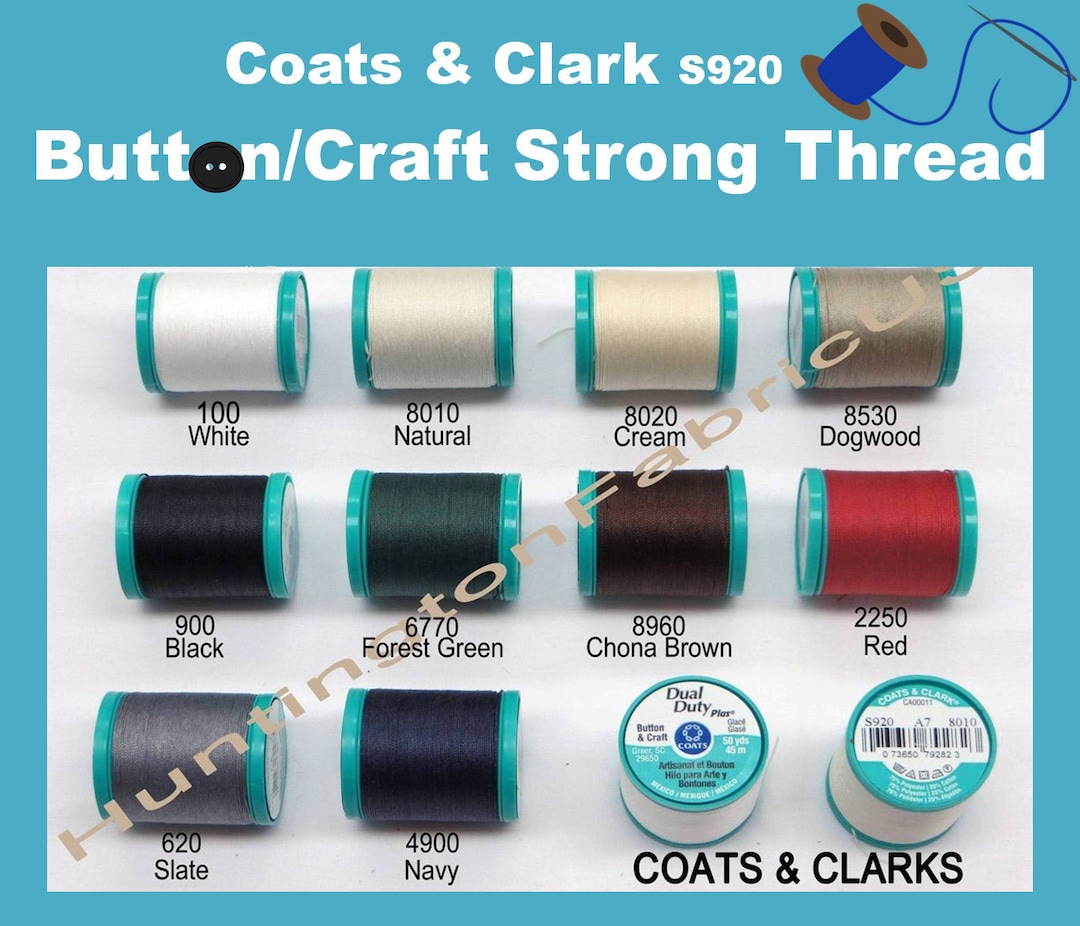 Coats & Clark S920 | Dual Duty Plus Button and Craft Thread - Etsy