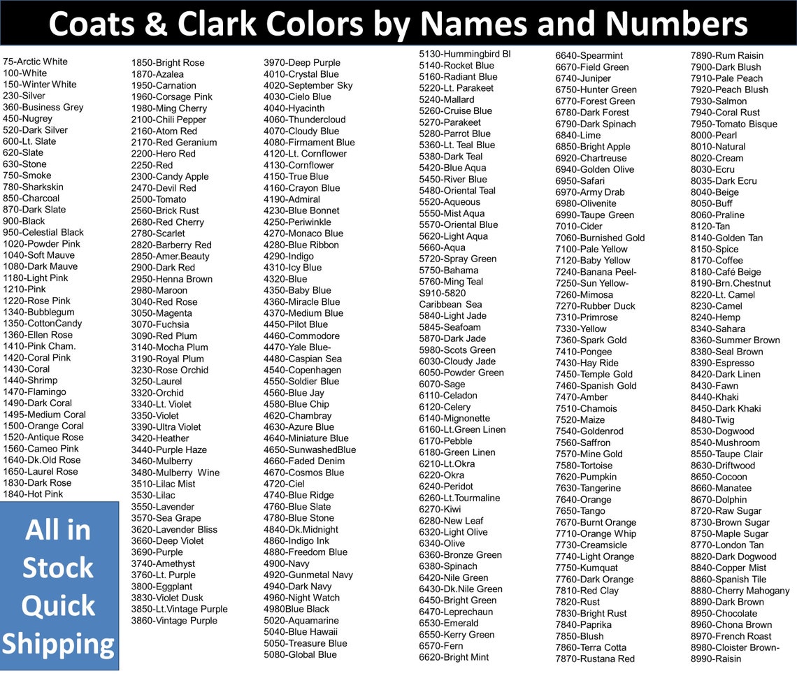 Coats & Clark S910 Dual Duty Xp All Purpose Thread | Etsy