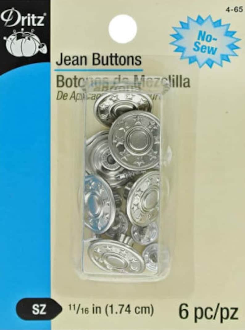 No Sew Jean and Dungaree Buttons by Dritz - Etsy