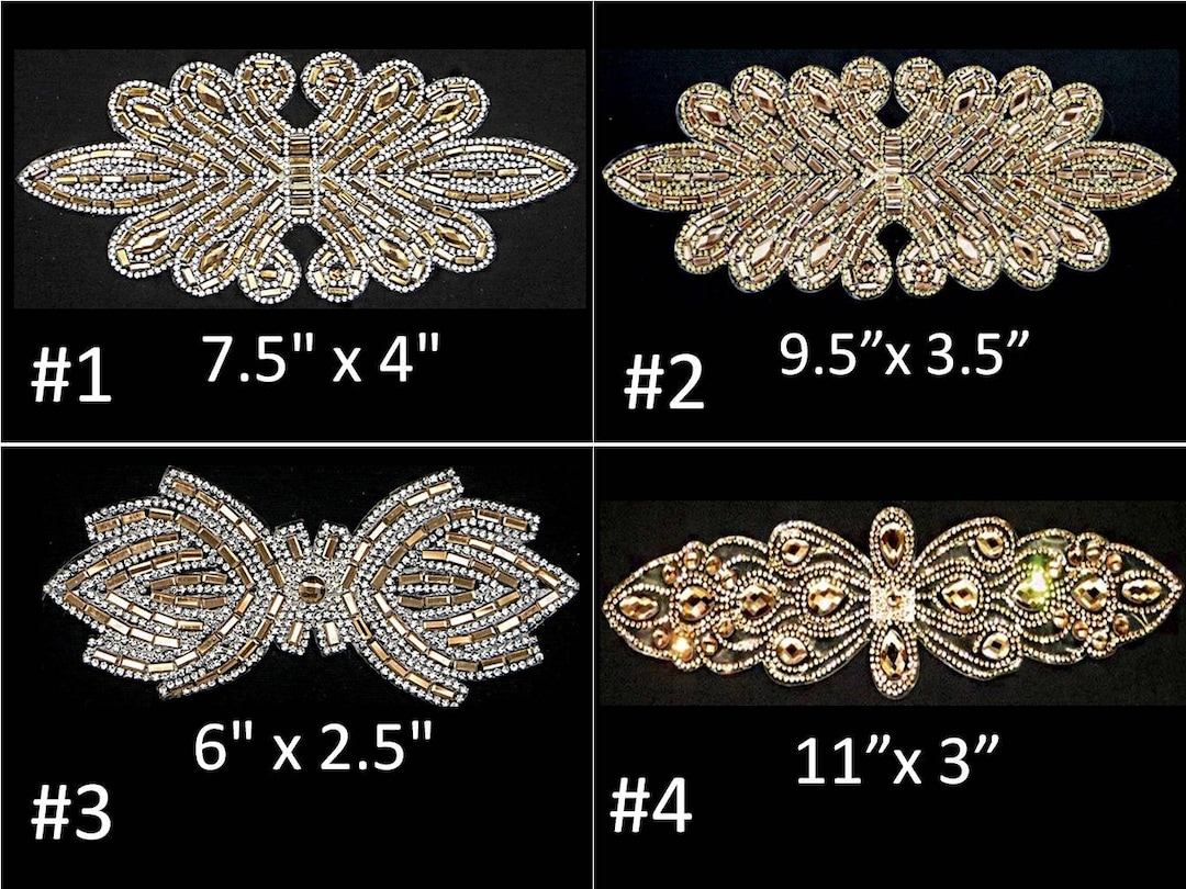 Iron-on Rhinestone Applique - Etsy