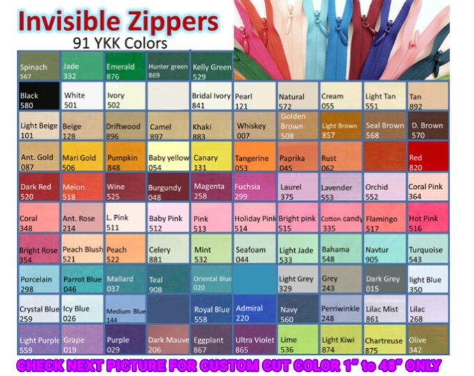 10 Mix and Match 7 Inch YKK Zippers Choose Your Own Colors Cherry Red ...