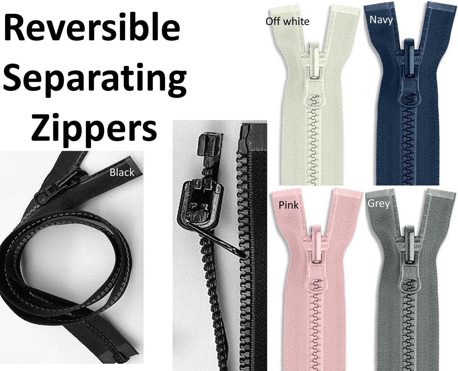 Reversible Separating Zippers | Etsy