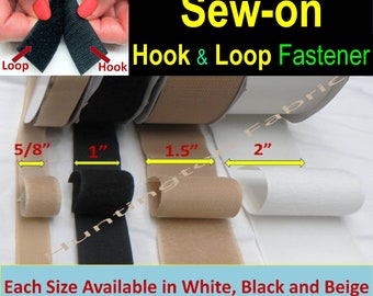 YKK Hook and Loop Sew on 1 Inch 10 Yards - Etsy