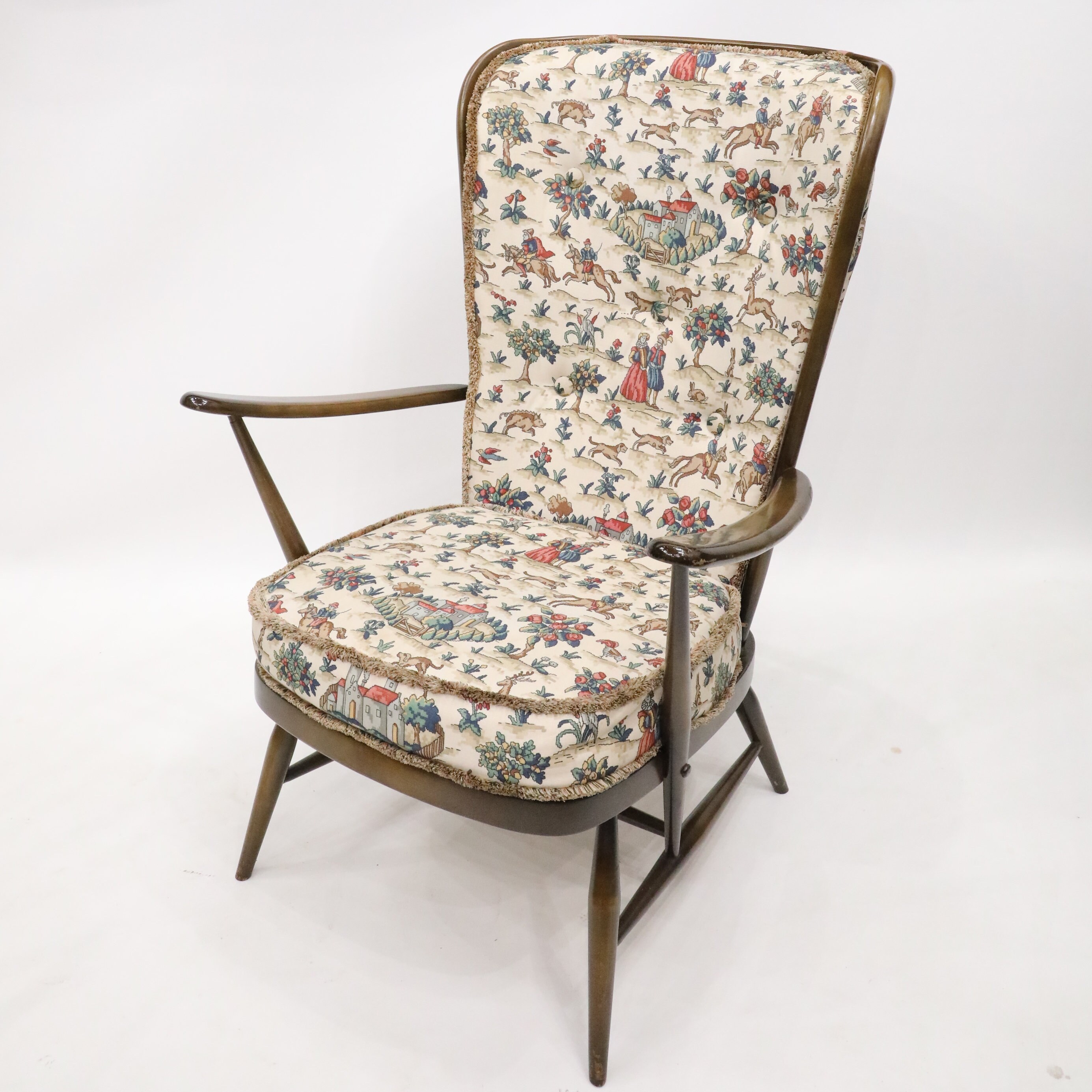 Ercol Evergreen High Back Easy Chair Model 913 Ercol Upholstery FREE UK ...